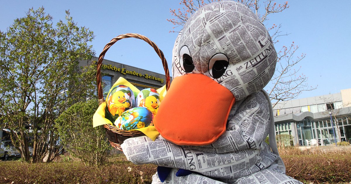 Zeitungsente Paula versteckt drei XXL-Ostereier in Lippe | Lokale ...