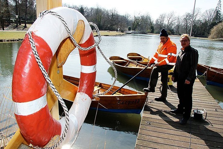 Die Bootssaison auf dem Kurparksee kommt diesmal nur langsam in Fahrt ...